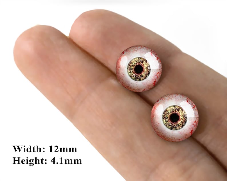 Extra Bloodshot Glass Eyes Realistic Doll Multicolor - Etsy