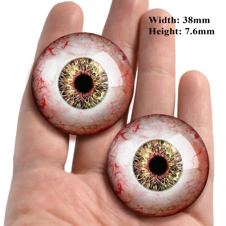 Extra Bloodshot Glass Eyes Realistic Doll Multicolor - Etsy