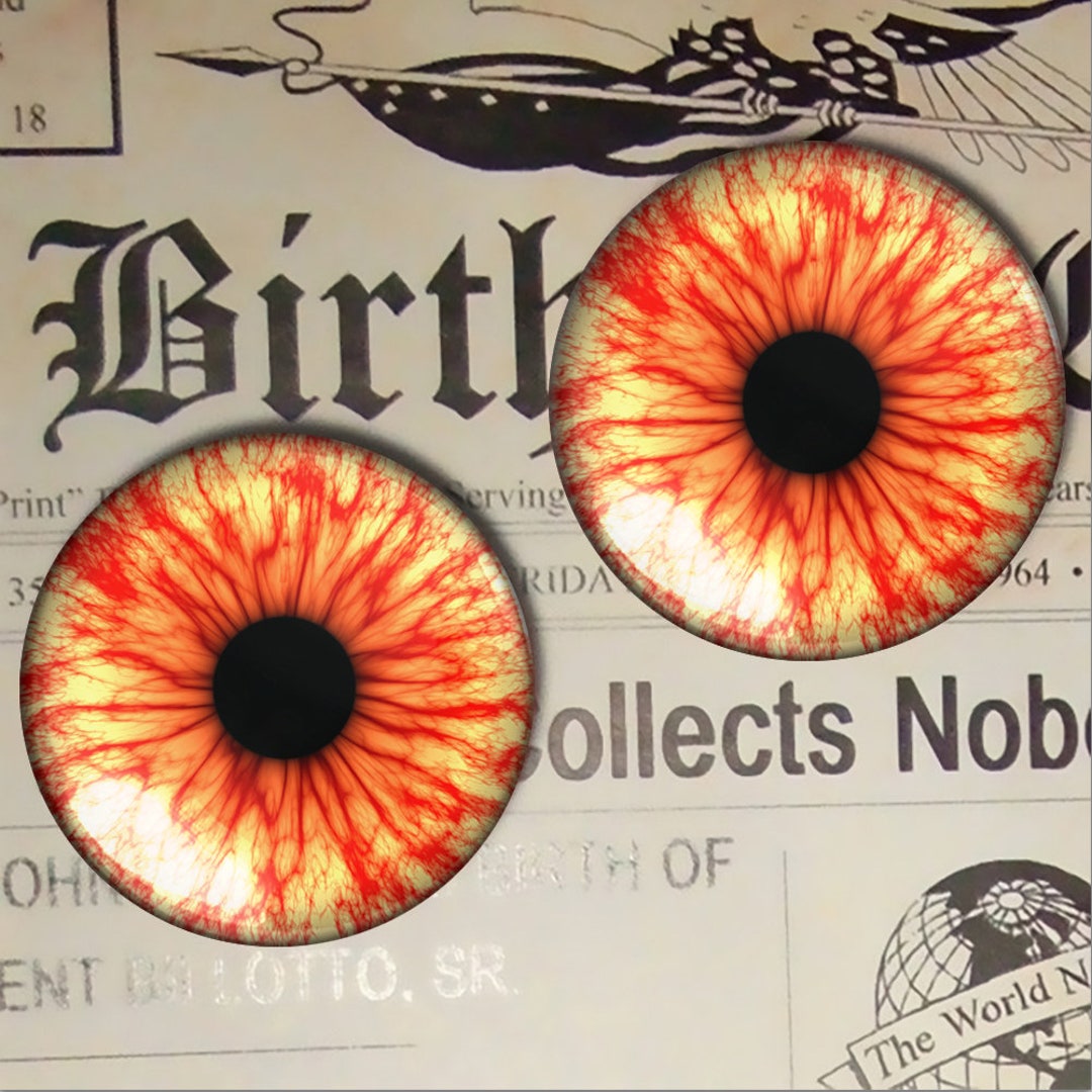 Red Glass Doll Eyes Realistic Human Taxidermy Eyeball Craft Supply Set ...