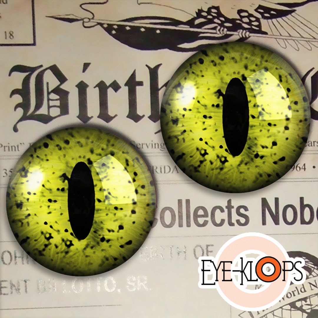 Green Speckled Frog Eyes Realistic Glass Animal Taxidermy Craft Eyeball ...