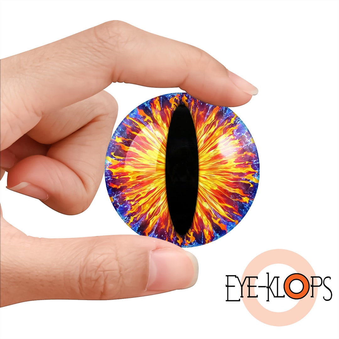 Colorful Cat Eye - Large Realistic Fantasy Taxidermy Glass Eyeball 45mm ...