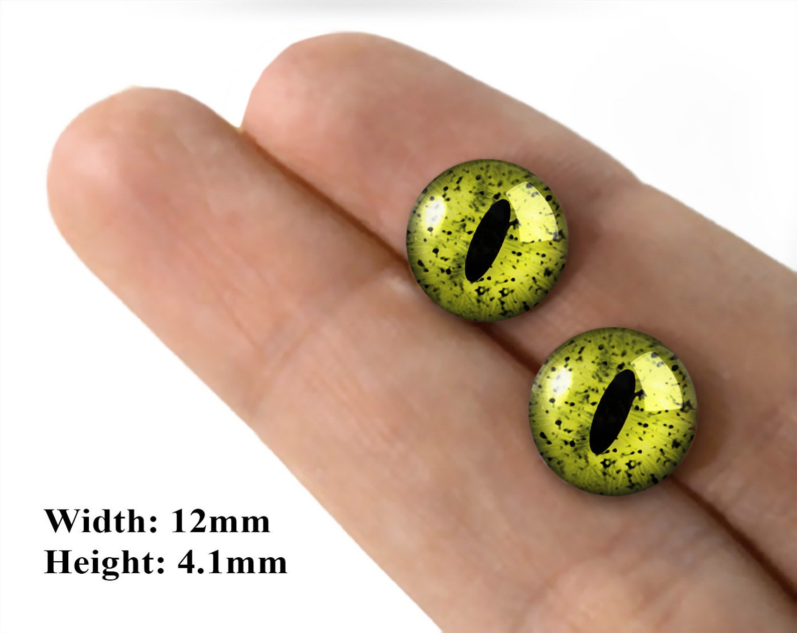 Green Speckled Frog Eyes Realistic Glass Animal Taxidermy Craft Eyeball ...