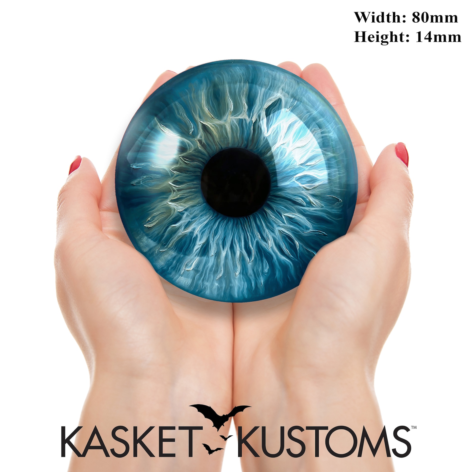 HUGE Blue Glass Eye - Extra Large Macro Human Doll Taxidermy Eyeball ...