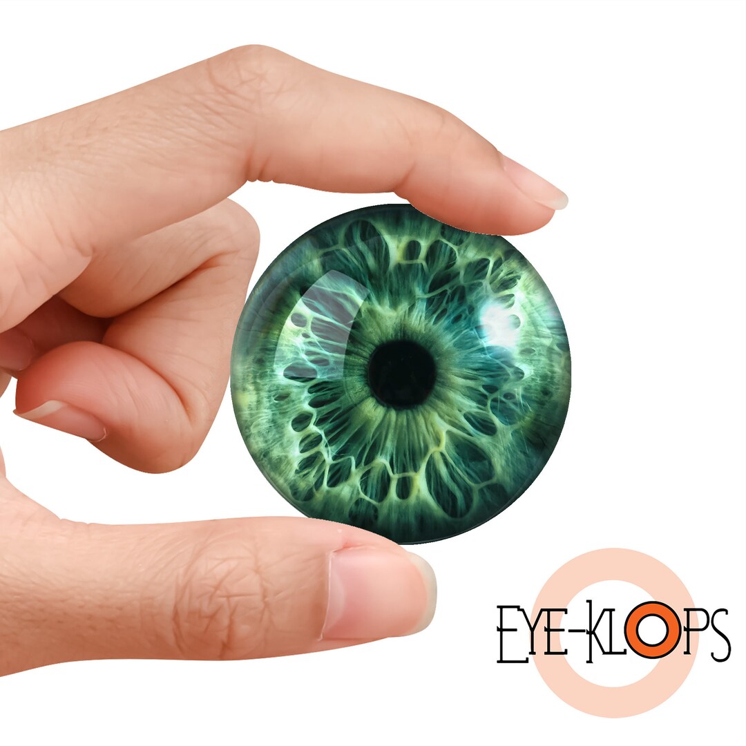 Emerald Green Glass Eye - Large Human Doll Taxidermy Eyeball 1pc 50mm ...