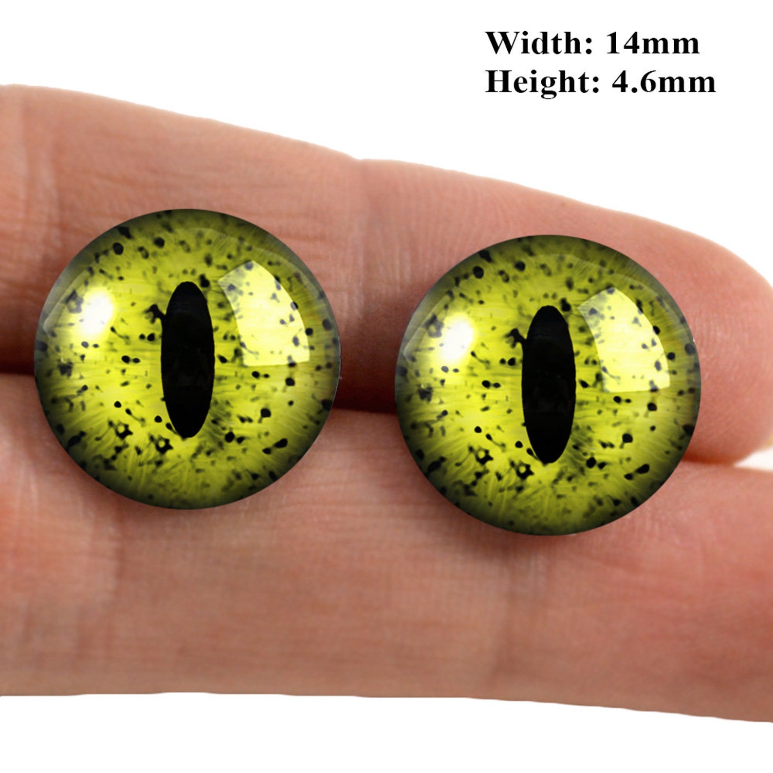 Green Speckled Frog Eyes Realistic Glass Animal Taxidermy Craft Eyeball ...