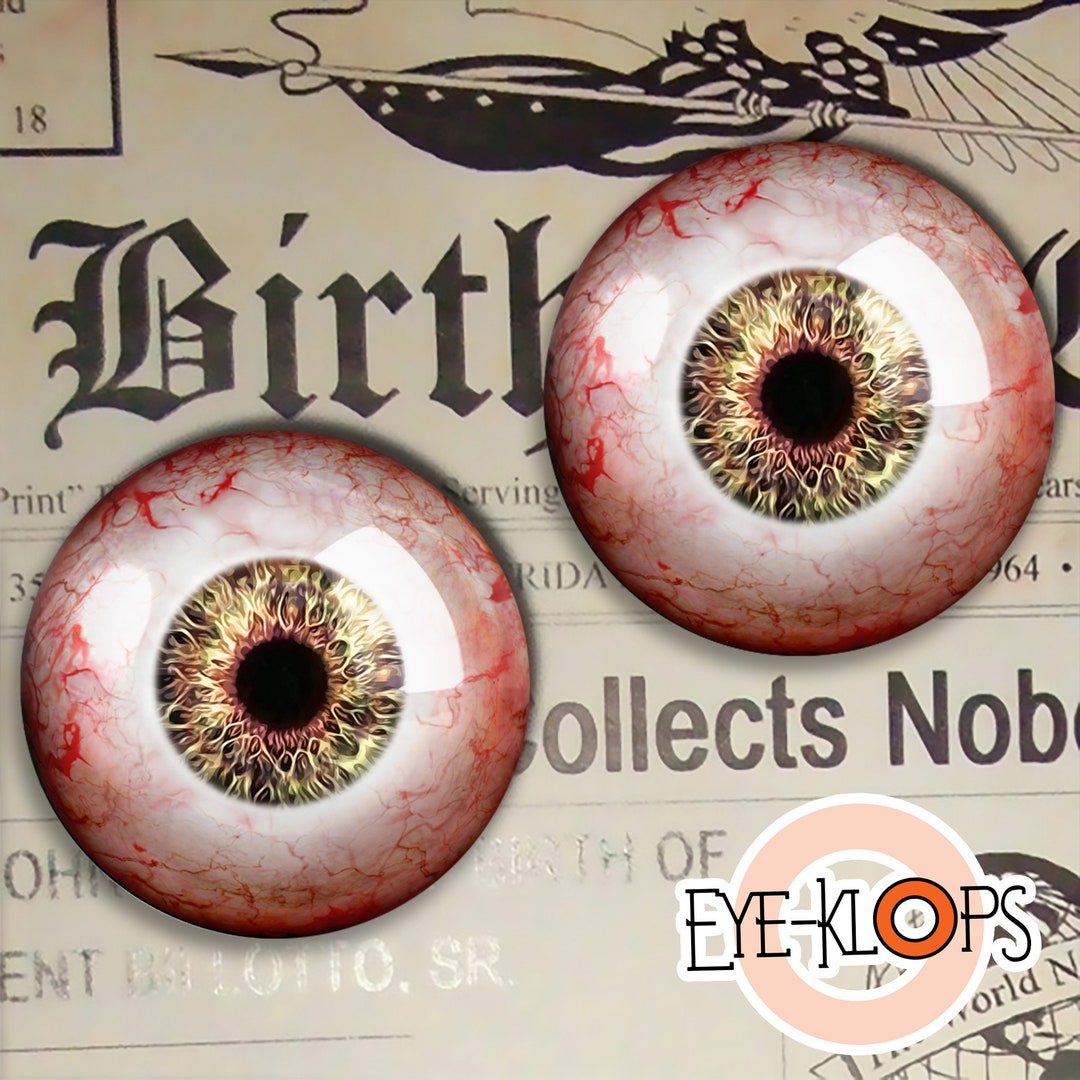 Extra Bloodshot Glass Eyes - Realistic Doll Multicolor Taxidermy ...
