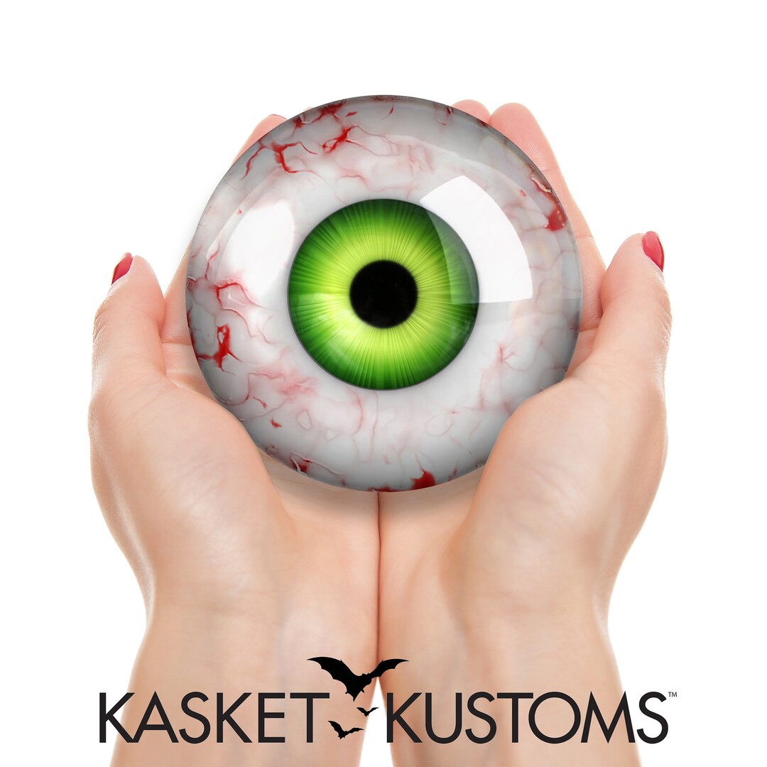 HUGE Green Exorcist Glass Eye - Large Halloween Bloodshot Monster ...