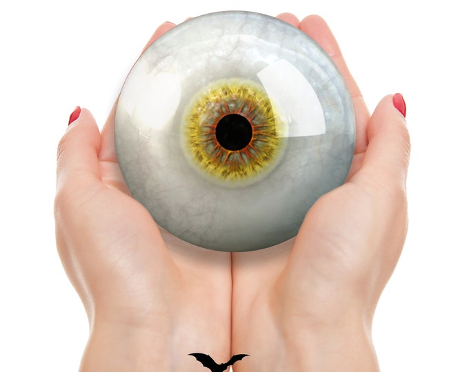 HUGE Exorcist Glass Eye Yellow Monster Demon Eyeball Large 80mm 1pc 191 ...