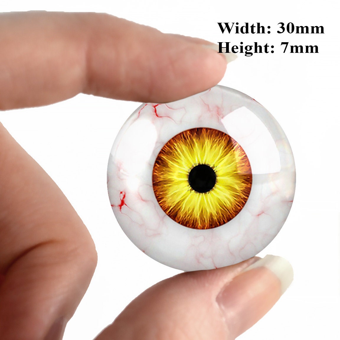 Yellow Glass Monster Eyes Fantasy Creature Halloween Prop | Etsy