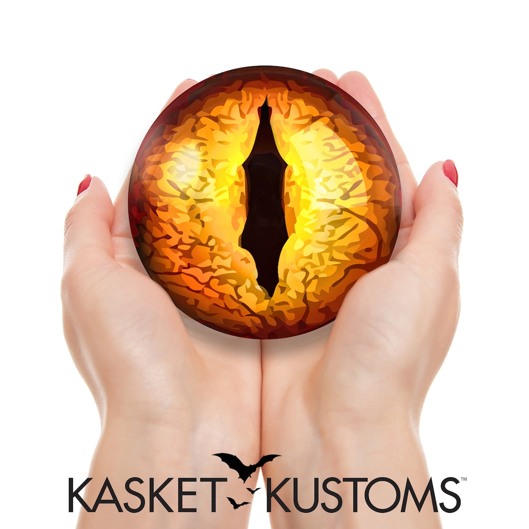 HUGE Glass Yellow Dragon Eyes - Taxidermy Creature Cosplay Fantasy 80mm ...