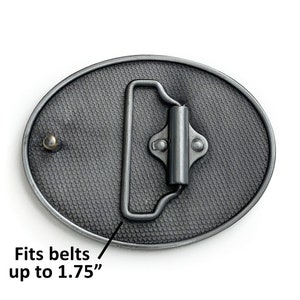 One (1) Belt Buckle Blank Base Recessed Setting Silver Oval Western ...