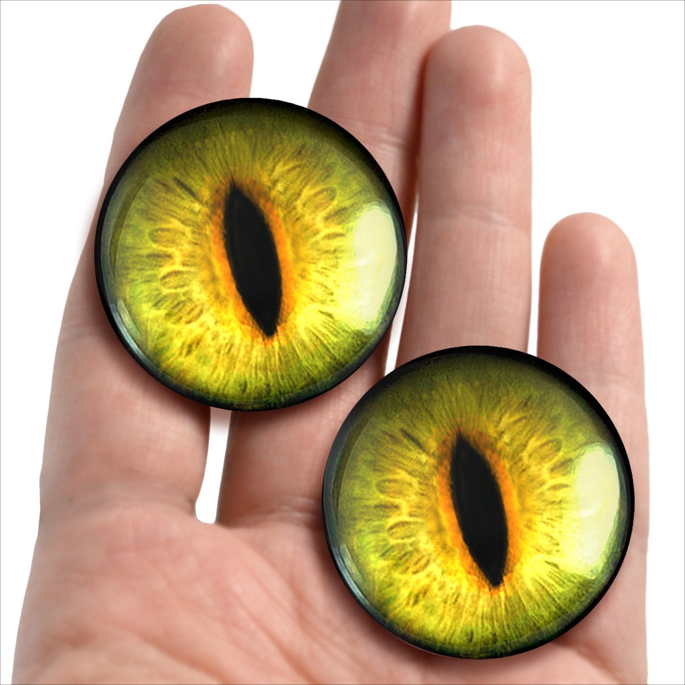 Yellow Dragon Eyes Realistic Glass Taxidermy Craft Eyeballs | Etsy