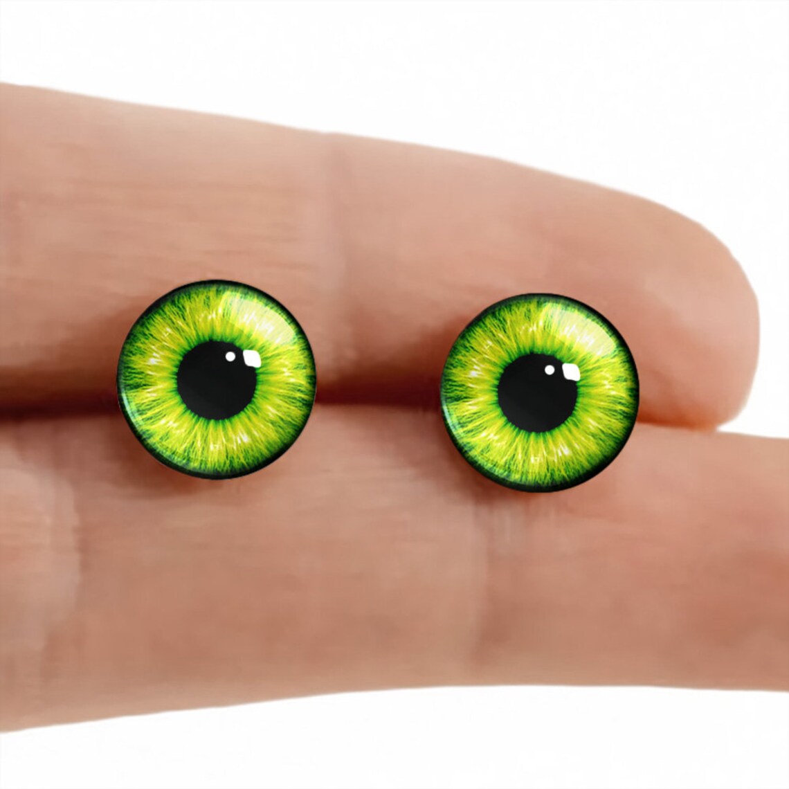 Bright Green Monster Eyes Realistic Glass Taxidermy Craft | Etsy