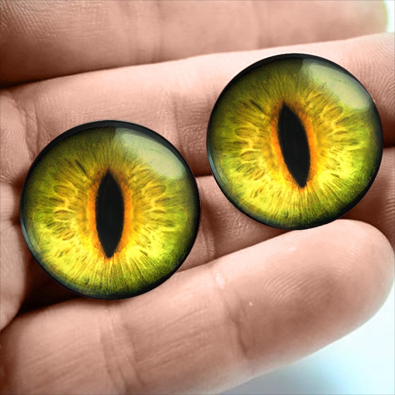 Yellow Dragon Eyes Realistic Glass Taxidermy Craft Eyeballs | Etsy