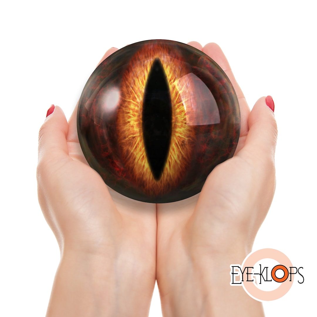 HUGE Glass Devil Eye - Large Halloween Monster Taxidermy Eyeball 80mm ...