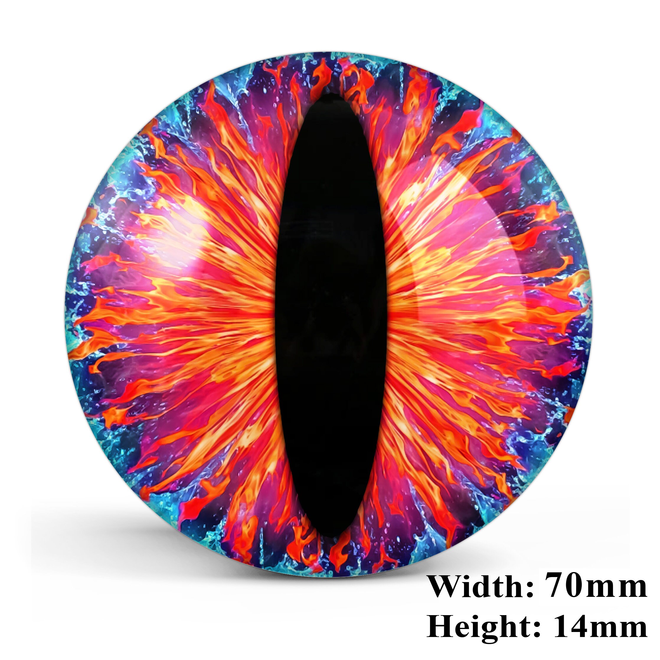 Colorful Cat Eye - Large Realistic Fantasy Taxidermy Glass Eyeball 70mm ...