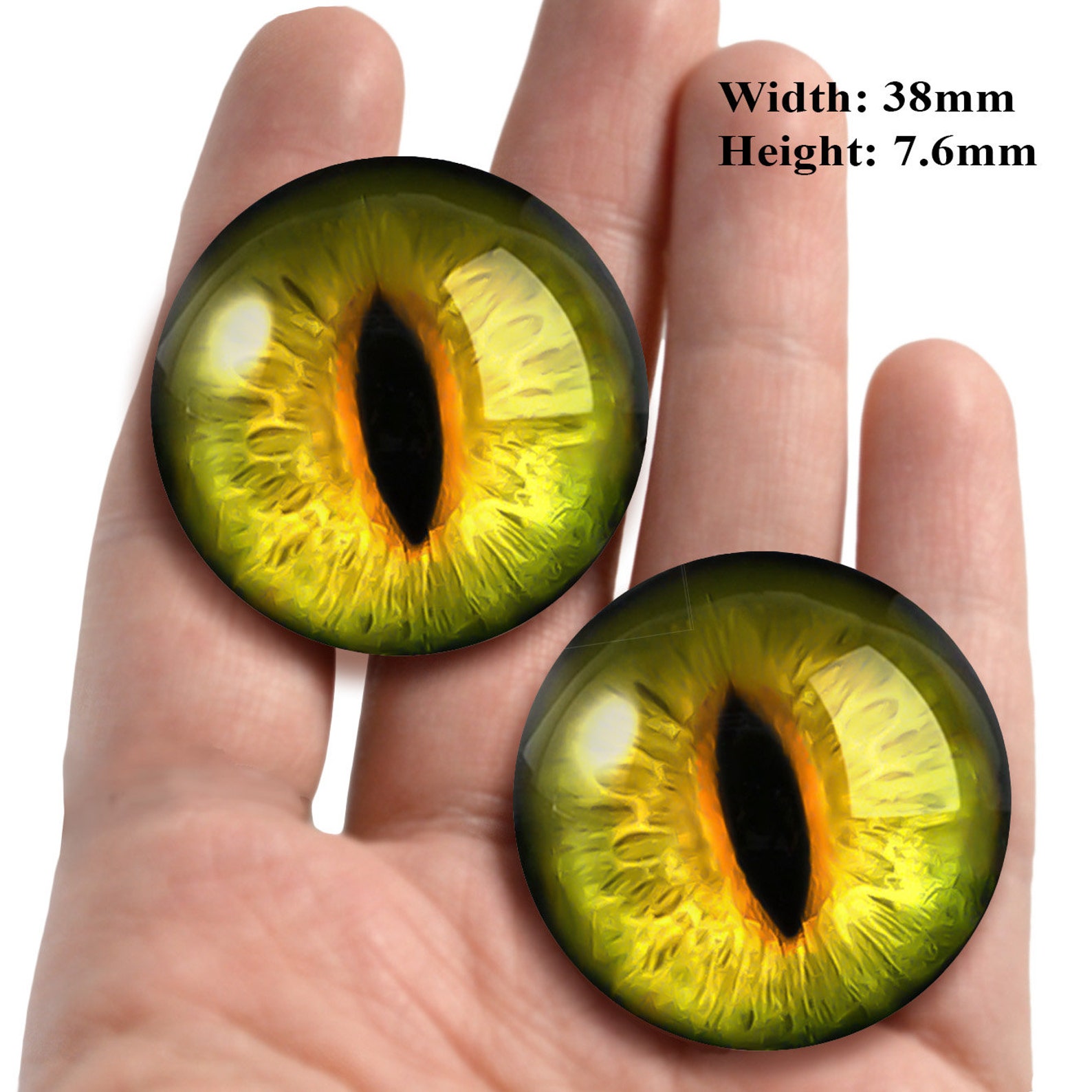 Yellow Dragon Eyes Realistic Glass Taxidermy Craft Eyeballs - Etsy