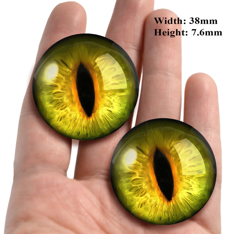 Yellow Dragon Eyes Realistic Glass Taxidermy Craft Eyeballs - Etsy UK