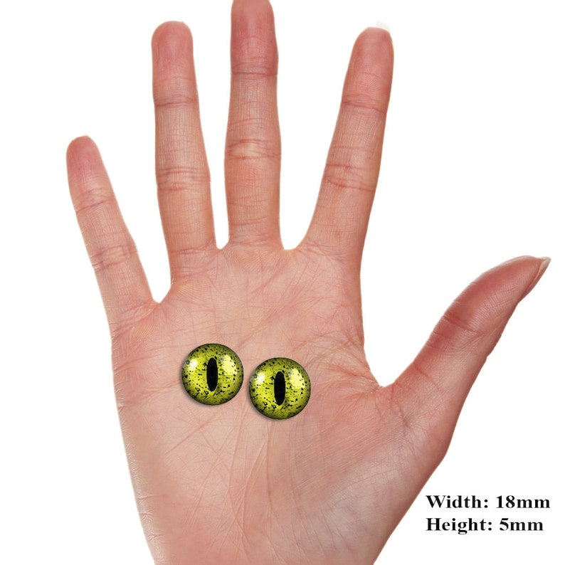 Green Speckled Frog Eyes Realistic Glass Animal Taxidermy Craft Eyeball ...