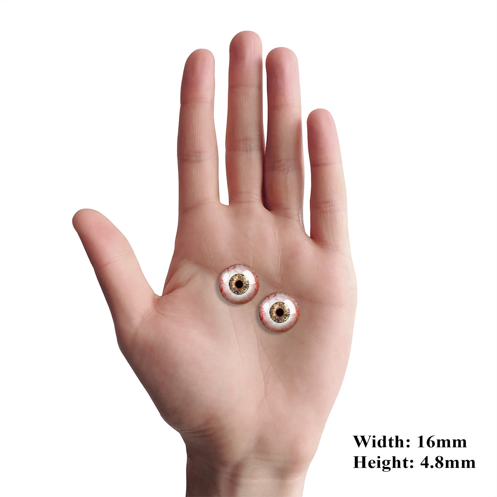 Extra Bloodshot Glass Eyes Realistic Doll Multicolor - Etsy