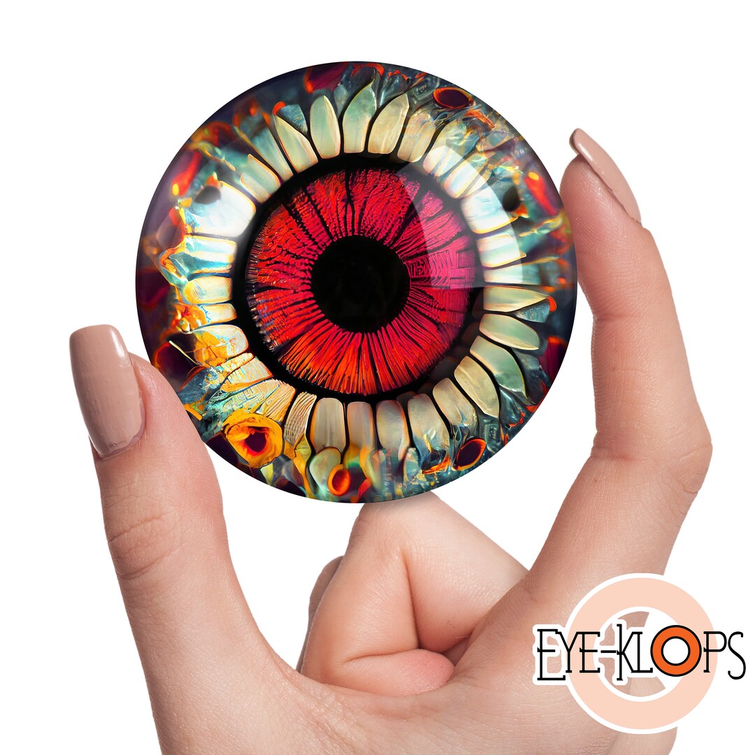 Colorful Bird Eye - Large Realistic Animal Taxidermy Glass Eyeball 70mm ...
