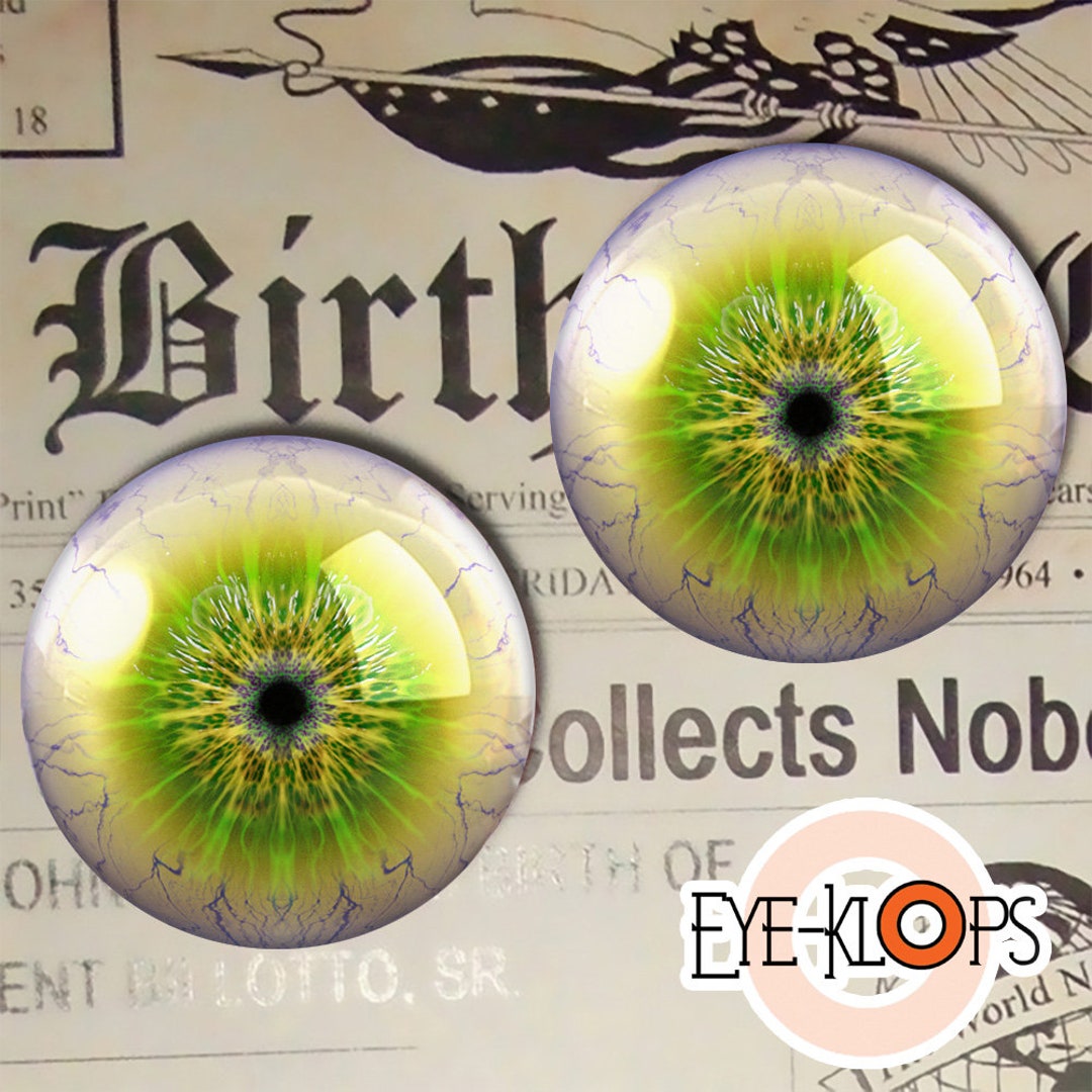 Green Alien Eyes - PIXEL FREE - Realistic Halloween Creature Taxidermy ...