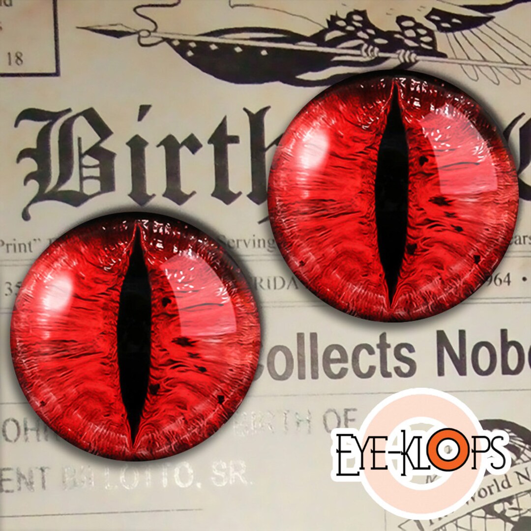 Red Snake Eyes Realistic Glass Cat Taxidermy Craft Eyeballs Supply Set ...