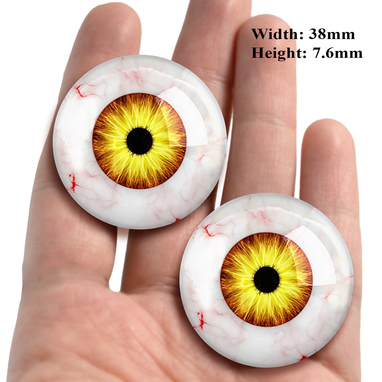 Yellow Glass Monster Eyes Fantasy Creature Halloween Prop | Etsy