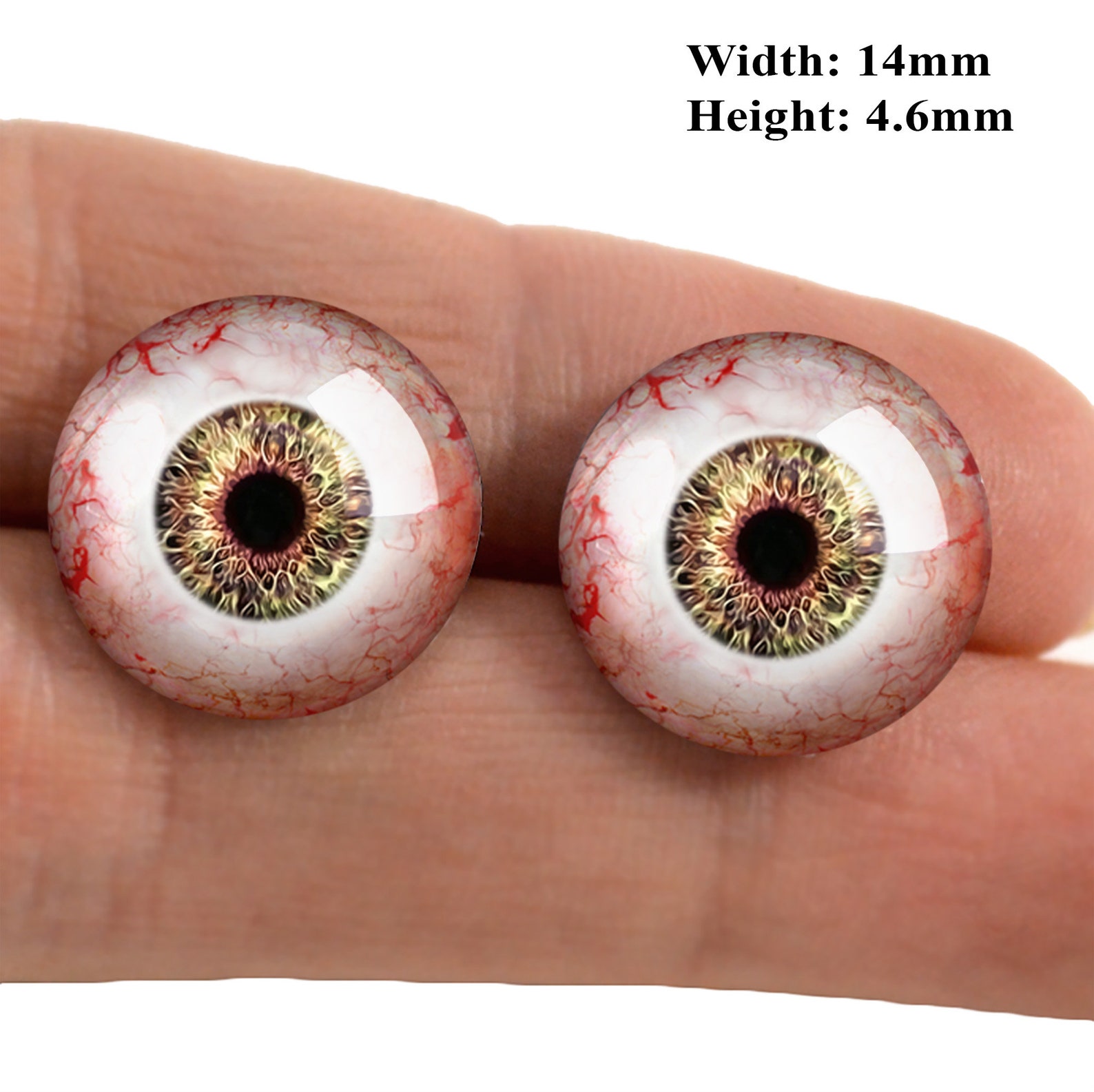 Extra Bloodshot Glass Eyes Realistic Doll Multicolor - Etsy