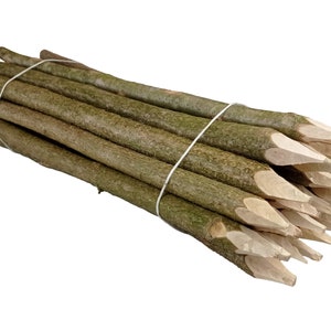 Walnut Wood Garden Fence Posts: Natural Pointed Pegs (height 80cm 25 ...