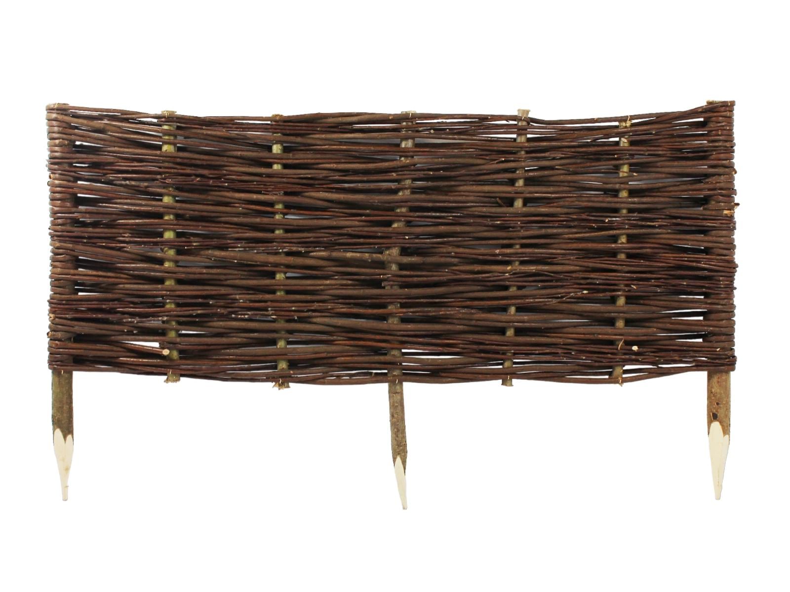 Rustic Wicker Garden Fence: Natural Willow Border - 40cm Height - Etsy