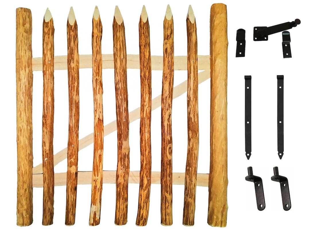 Hazel Wood Garden Gate, Wicket for Hazel Fence With Accessories - Etsy