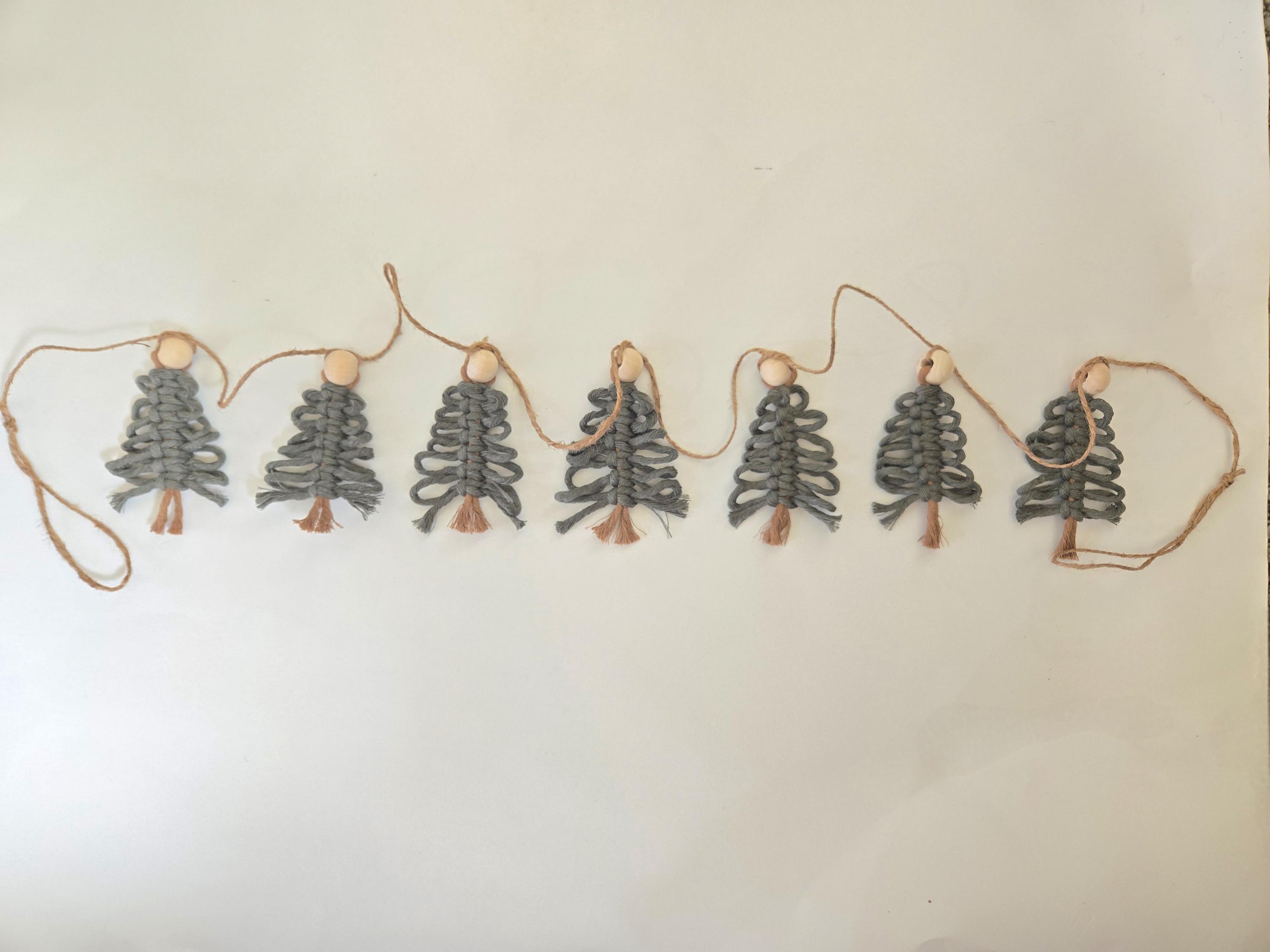 Handmade Macrame Christmas Tree Garland - Etsy