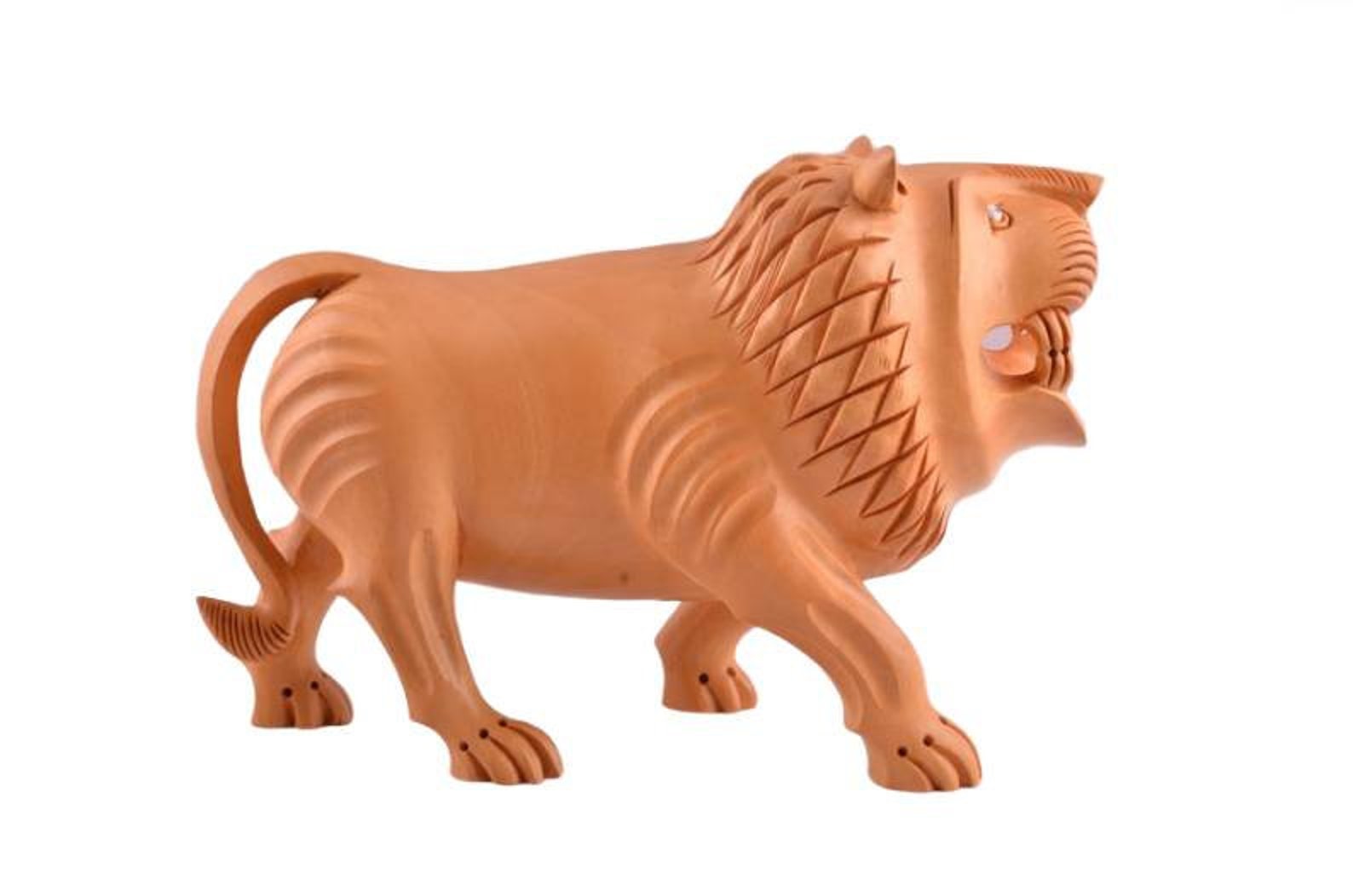 Wooden lion Figurine and wooden lion statue with Hand Carved | Etsy