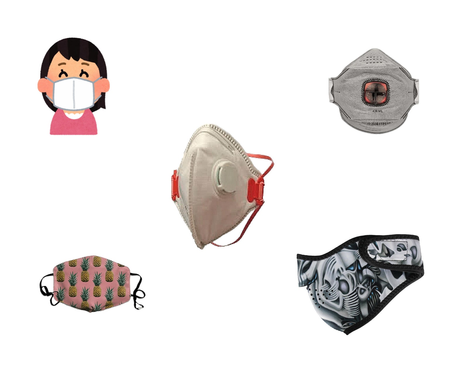 20 Face Mask Sticker Digital Download / Face Mask Planner | Etsy