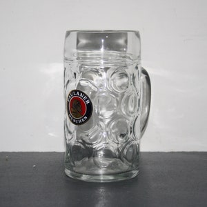 Beer Mug, German 1 Liter Glass Mug, Beer Festival, Paulaner München ...