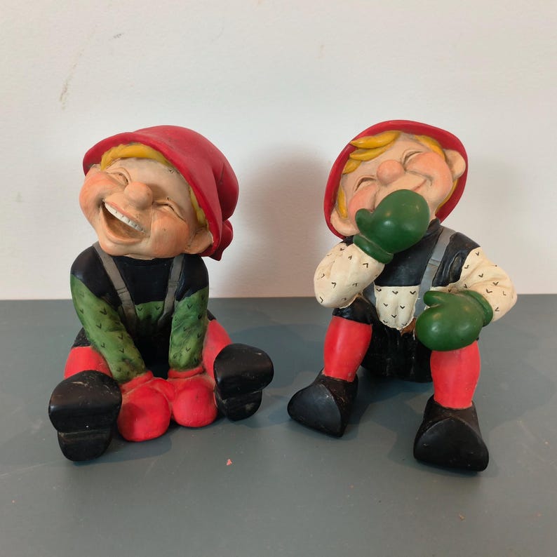 Laughing Dwarf Statue, Small People, Art Deco, Children's Figurine ...