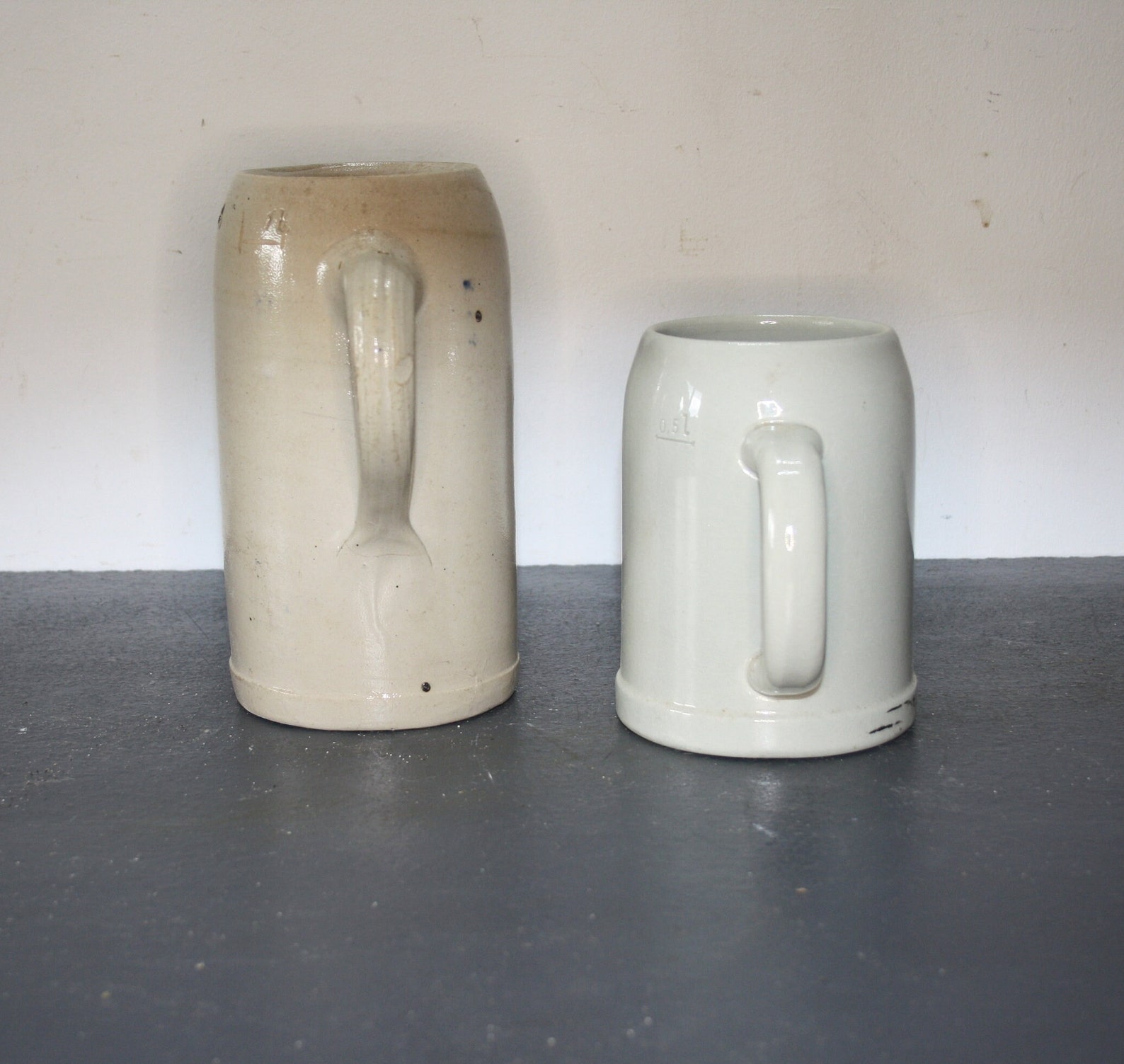 Vintage German Ceramic Beer Mugs 1L, Vintage Beer Mugs, Lowenbrau ...