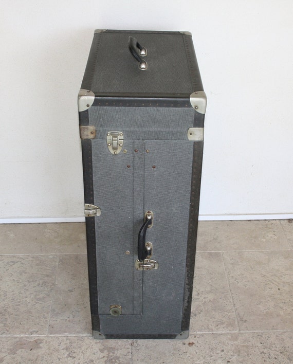 Wardrobe trunk, Large vintage suitcase, portable ward… - Gem