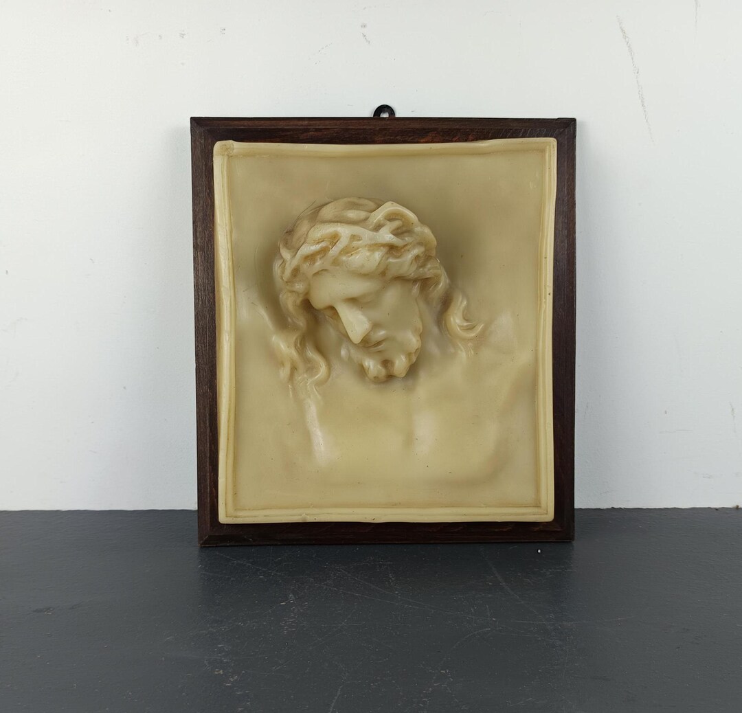 Antique Wax Frame Jesus Christ, Cabinet of Curiosity, Wax Christ ...