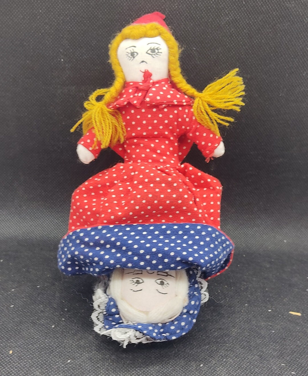 Antique Reversible Rag Doll, 2 in 1 Doll, Little Red Riding Hood Doll ...