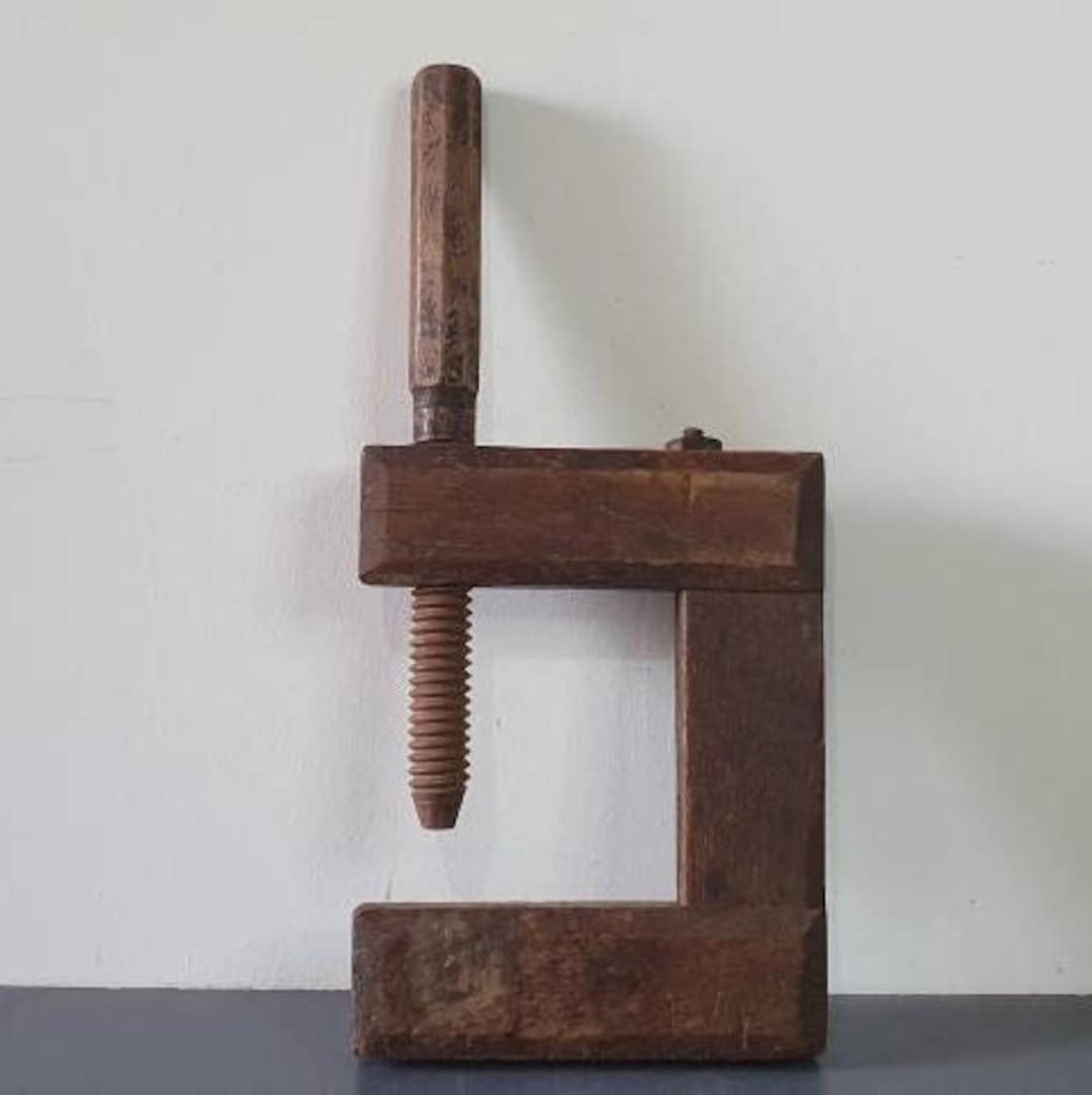Old Wooden Clamp, Old Carpenter's Tool, Carpenter, Rustic Decoration ...