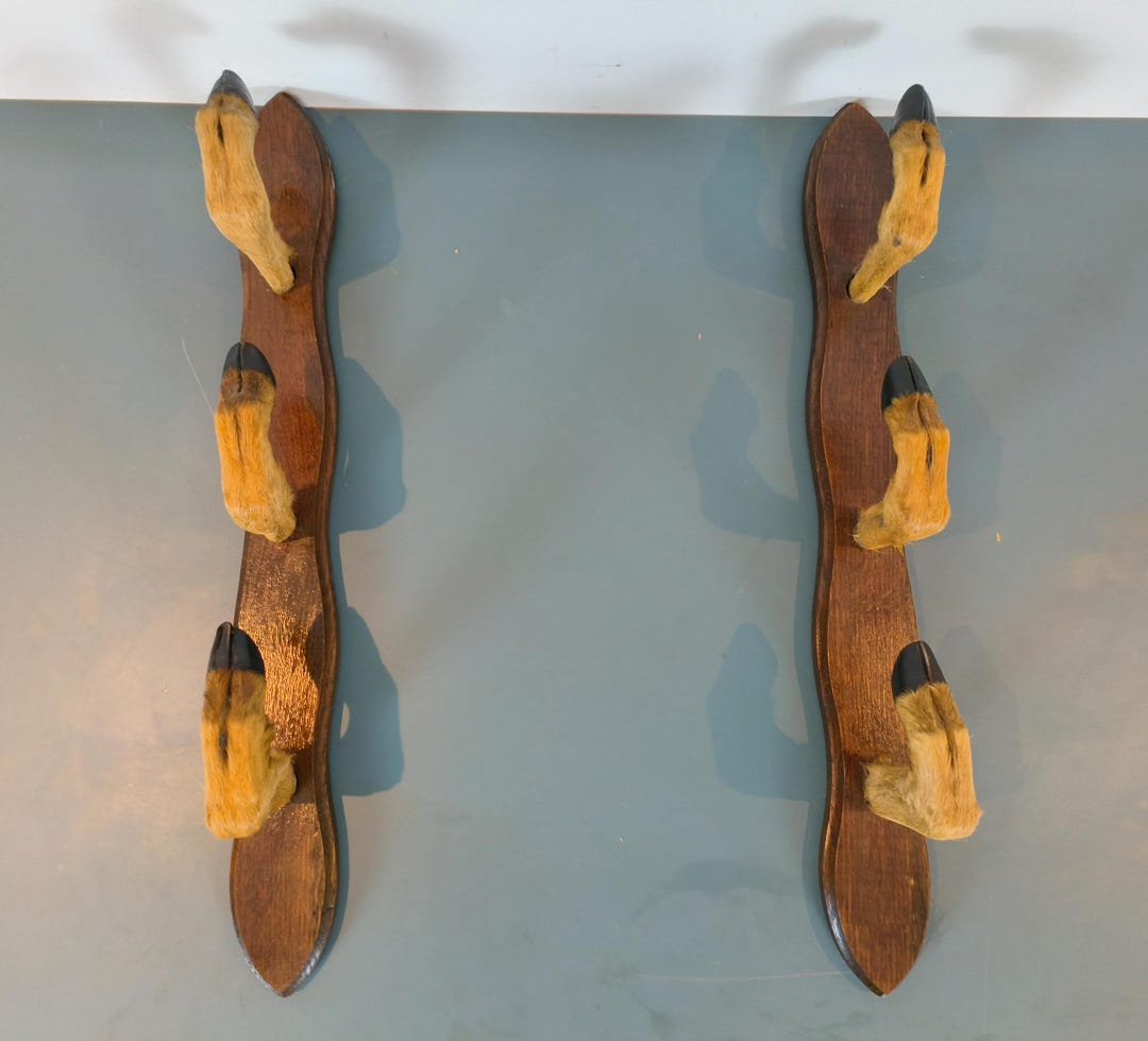 Antique Gun Rack, Gun Shelf, Gun Racks, Wooden Gun Wall Rack, Deer Feet ...