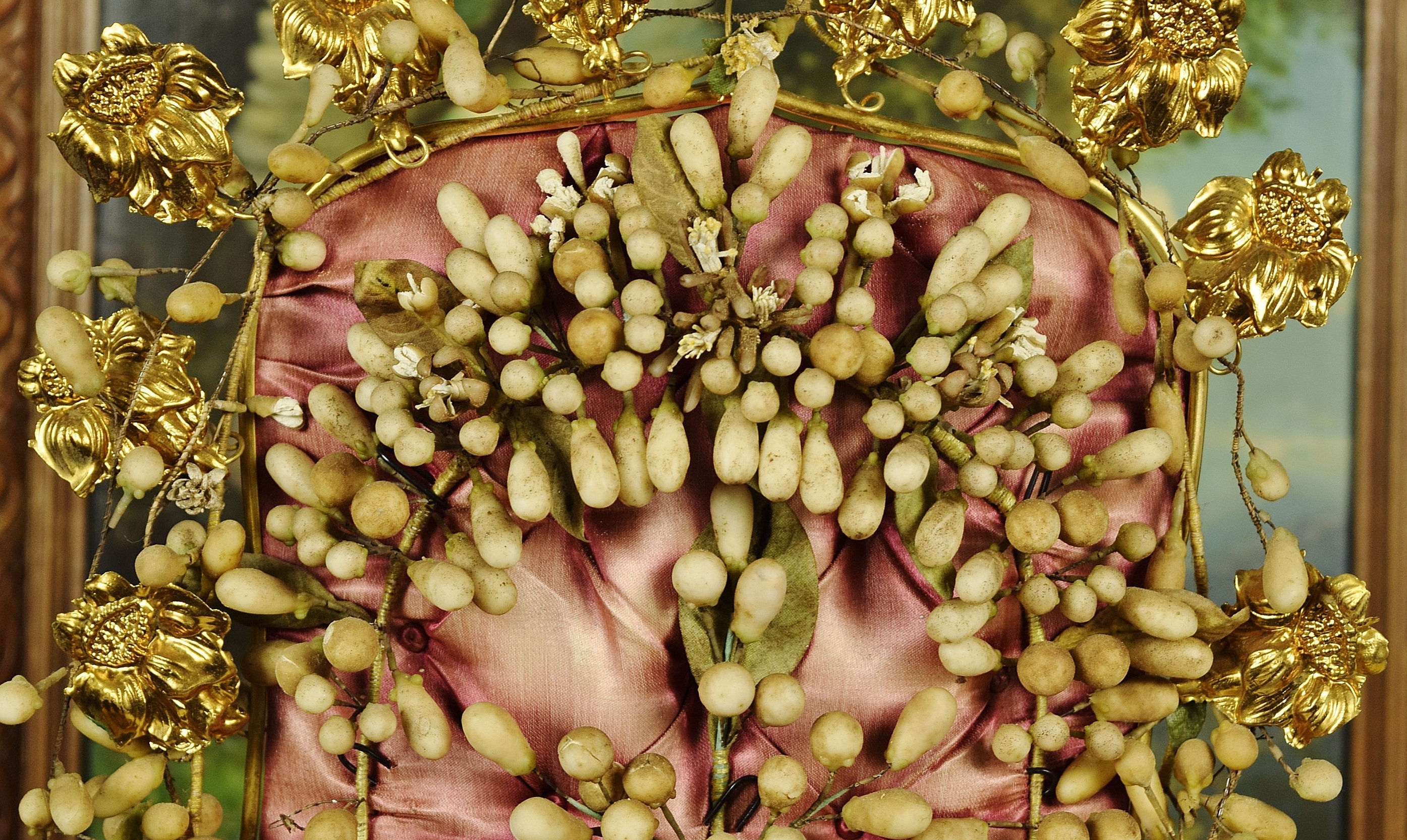 Gorgeous Antique French Marriage / Wedding Stand, Hirondelle Crest ...