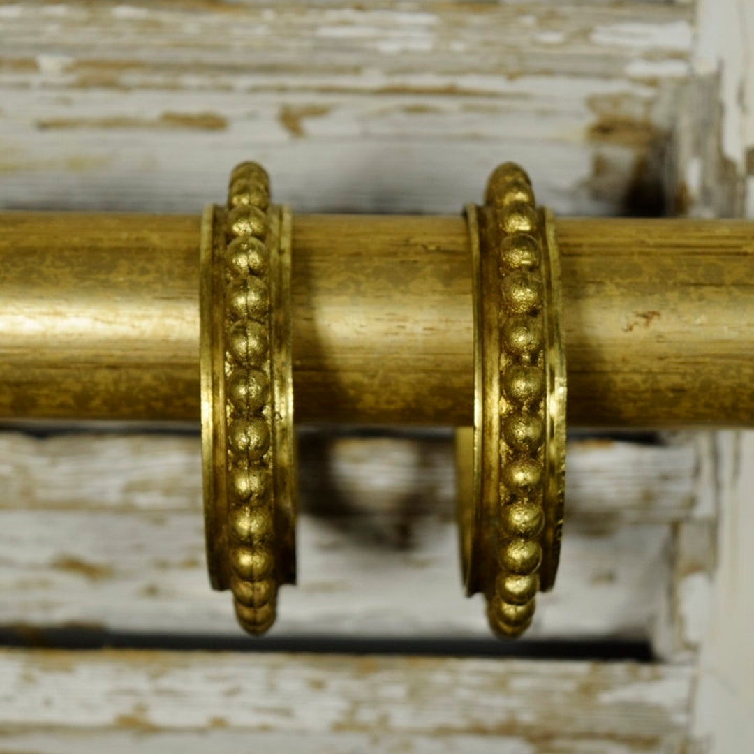 Fabulous SET 24 Antique French Heavy Gilded Brass Decorative Curtain ...