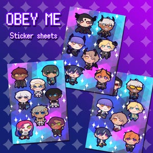Obey Me! Sticker Sheets - Etsy