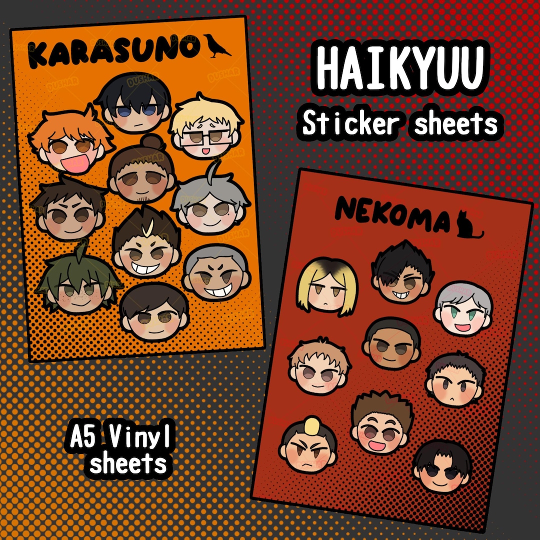 Haikyuu Sticker Sheets - Etsy