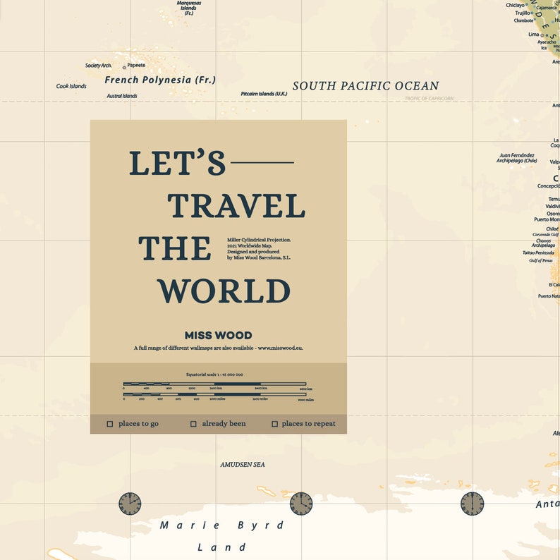 Downloadable Digital World Map to Print Poster Format 100 X 70 Cm ...