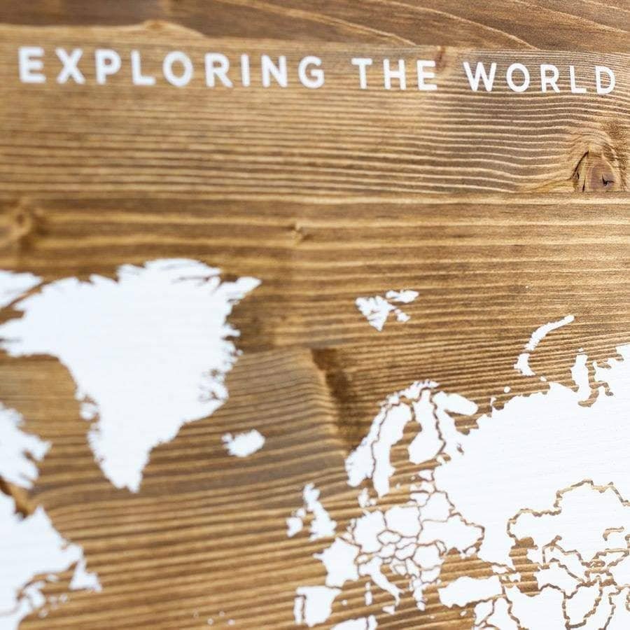 Wooden World Map Woody Map Wooden Edition - Etsy