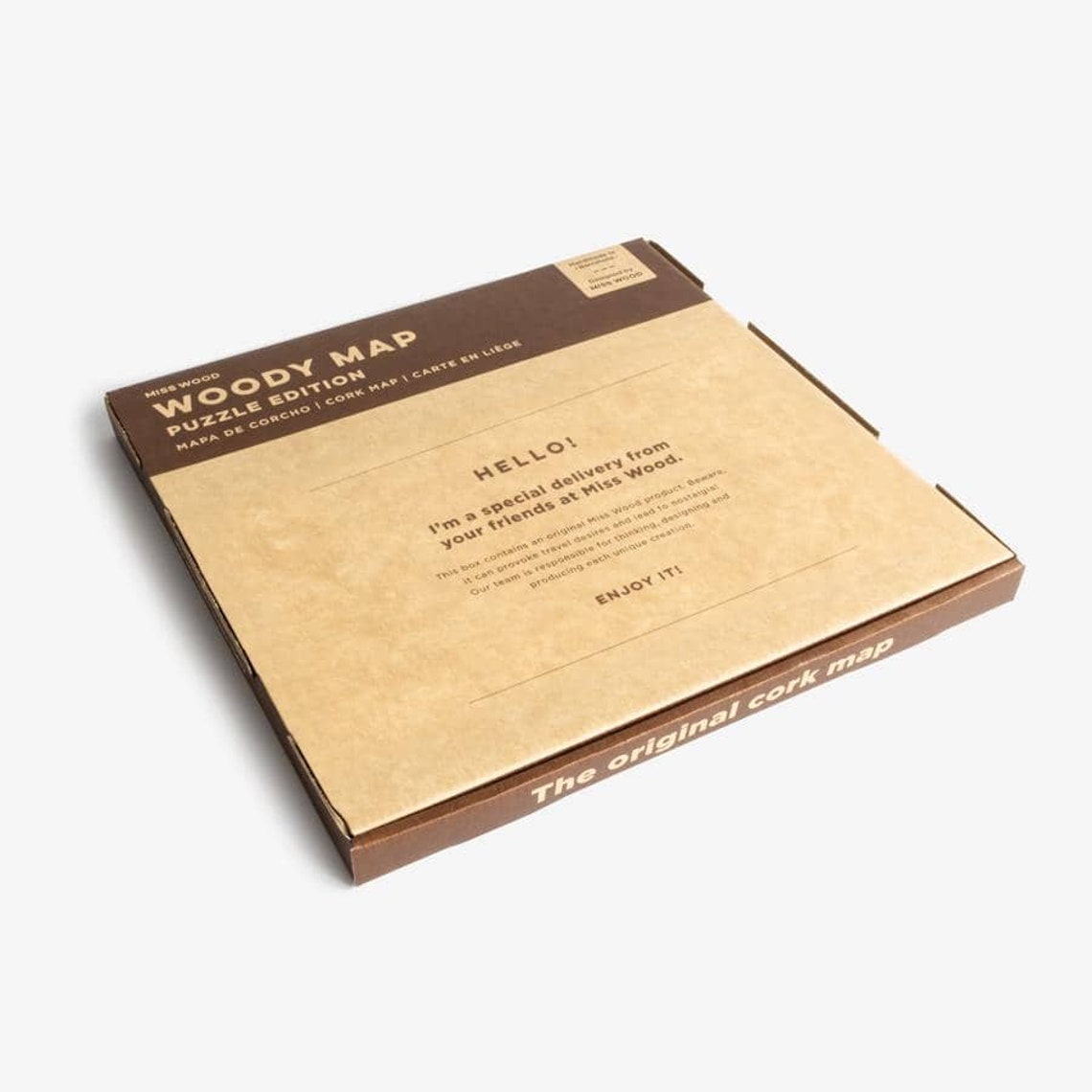 Cork World Map Woody Map Natural Puzzle | Etsy